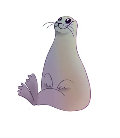 Seal Animation Color Olivier Silven Artwork Cartoon Seal Art
