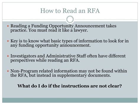 Ppt Strategies For Finding Funding And Navigating Rfas A Guide For