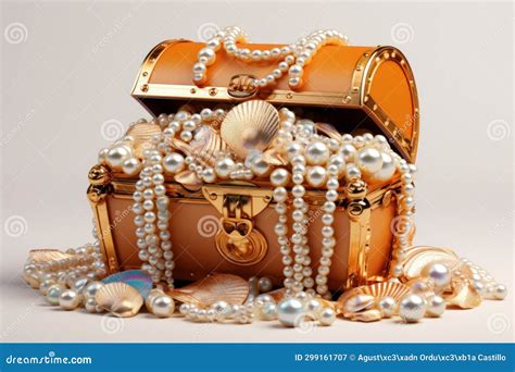 Treasure Chest With Coins And Shiny Jewels Stock Image Image Of