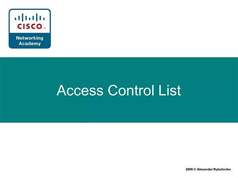 Acl Cisco Ppt