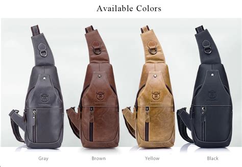 Bullcaptain Men Genuine Leather Shoulder Bag Stuncloth