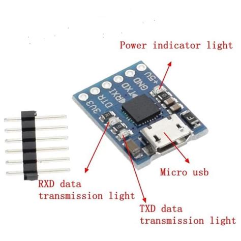 Jual CP2102 Micro Usb To UART TTL Modul 6 Pin Serial Converter STC Shopee Indonesia