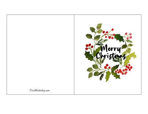 Pritnable Foldable Christmas Cards