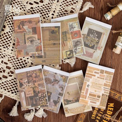 50 Sheets Old Memory Pages Material Paper Junk Jou Grandado