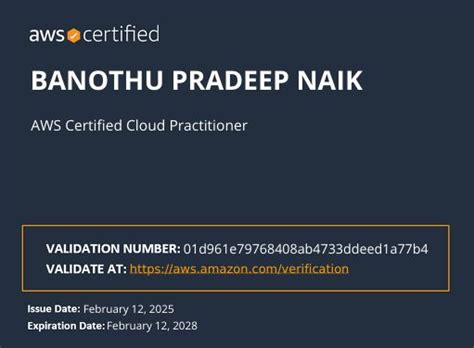 Aws Cloudpractitioner Certificationsuccess Cloudcomputing Pradeep Naik