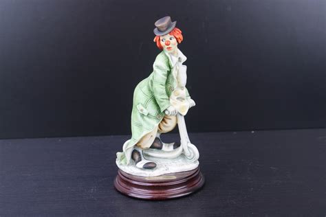 Vintage Charlie Clown Riding A Scooter Figurine By Giuseppe Armani Etsy