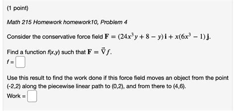 Solved Math 215 Homework Homework10 Problem 4 Consider The