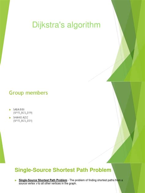 Dijkstras Algorithm Pdf