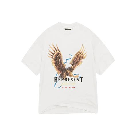 Represent Racing Team Eagle Tee Flat White Fw22 Stealplug Kl