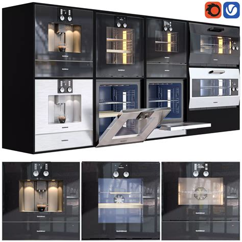 3d Model Gaggenau Oven Set Vr Ar Low Poly Cgtrader