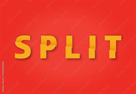 Split Text Effect Stock Template Adobe Stock