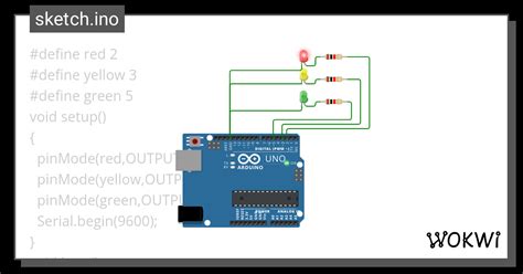 Traffic Signal Wokwi Esp32 Stm32 Arduino Simulator