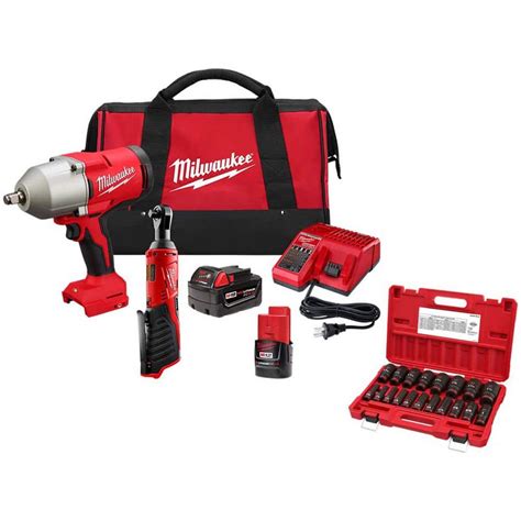 Milwaukee M12m18 1218v Lithium Ion Cordless 38 In Ratchet And 12 In