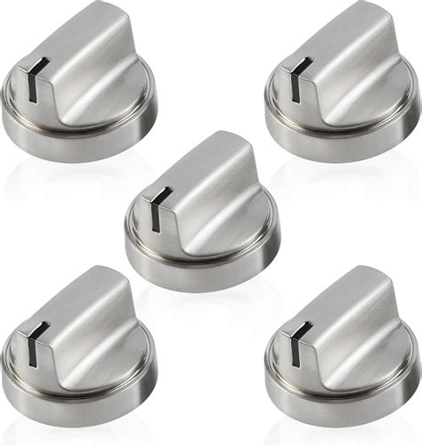 5 Pcs Wb03x29315 Stainless Steel Gas Stove Knobs