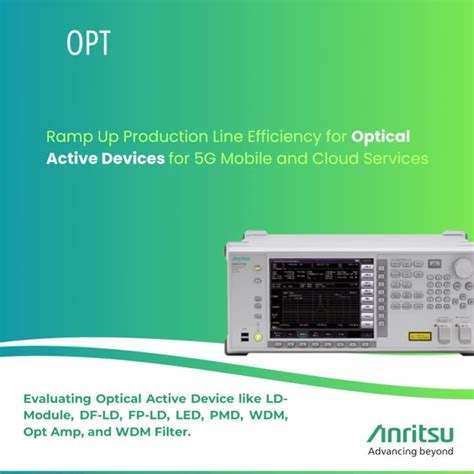 Anritsu Test And Measurement On Linkedin Optical Spectrum Analyzer Anritsu Testandmeasurement