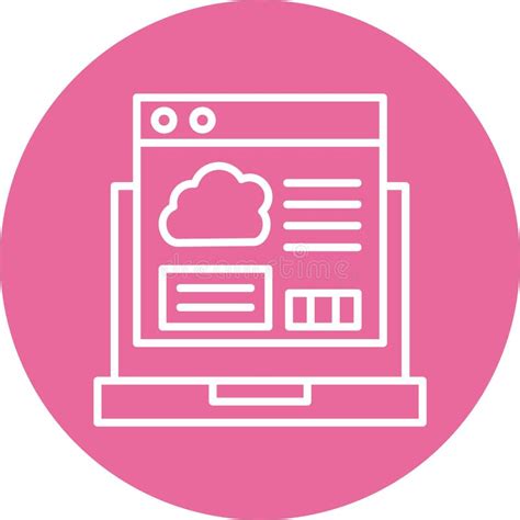 Cloud Coding Vector Icon Design Symbol Stock Illustration