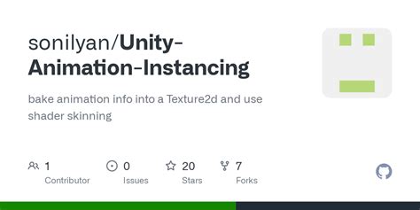 Github Sonilyan Unity Animation Instancing Bake Animation Info Into A Texture D And Use