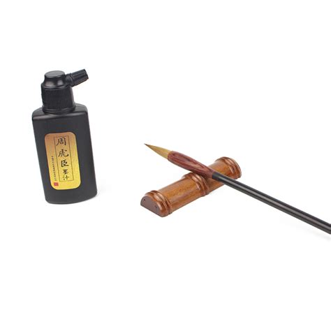 红檀木竹节笔搁半圆毛笔架书房摆件初学搁笔文房四宝书涵文化 虎窝淘