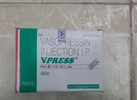 Vasopressin Injection Ip 20mg1vial At ₹ 105piece In Patna Id