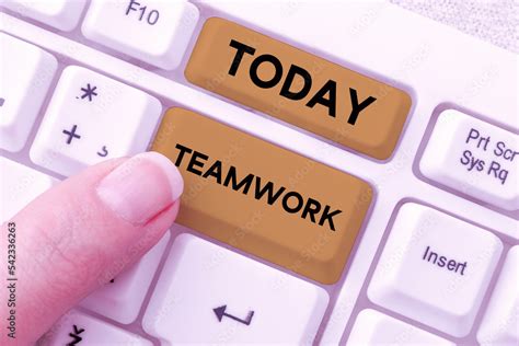 Conceptual Caption Teamwork Word Written On The Group S Is