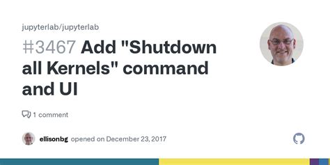 Add Shutdown All Kernels Command And Ui · Issue 3467 · Jupyterlabjupyterlab · Github