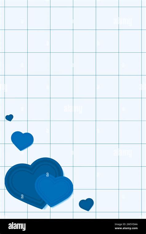 Vector Blue Heart Corner Border Grid Pattern Background Stock Vector Image And Art Alamy