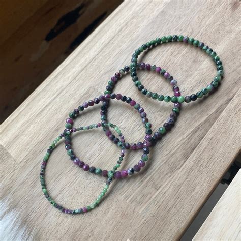 Ruby Zoisite Beads Etsy