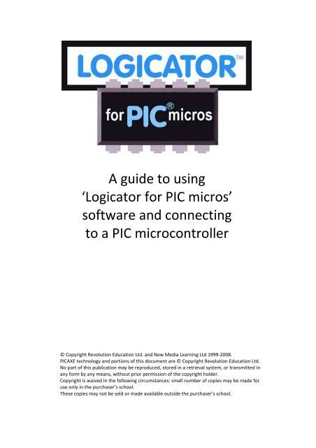 A Guide To Using Logicator For Pic Micros Software And Picaxe