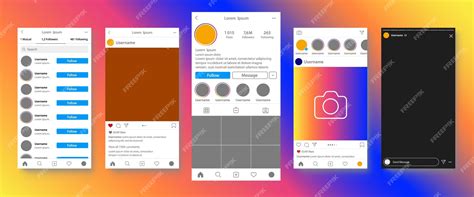 Premium Vector Instagram Profile Interface Template