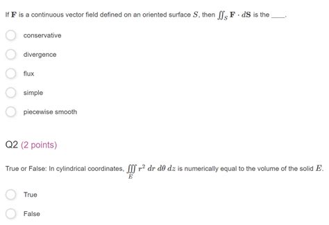Solved If F Is A Continuous Vector Field Defined On An