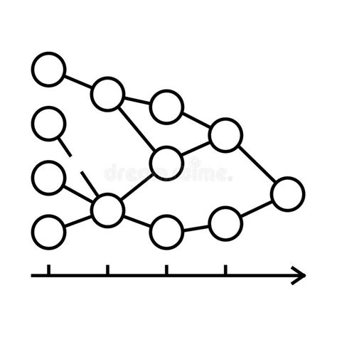 algorithm data science line icon vector illustration stock illustration