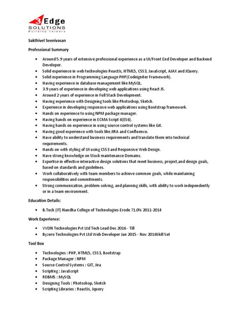 sakthivel seenivasan 5 9yrs reactjs pdf java script php