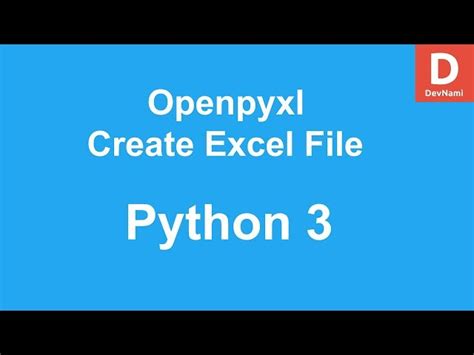 فیلم آموزشی پایتون Openpyxl فایل اکسل ایجاد کنید با زیرنویس فارسی
