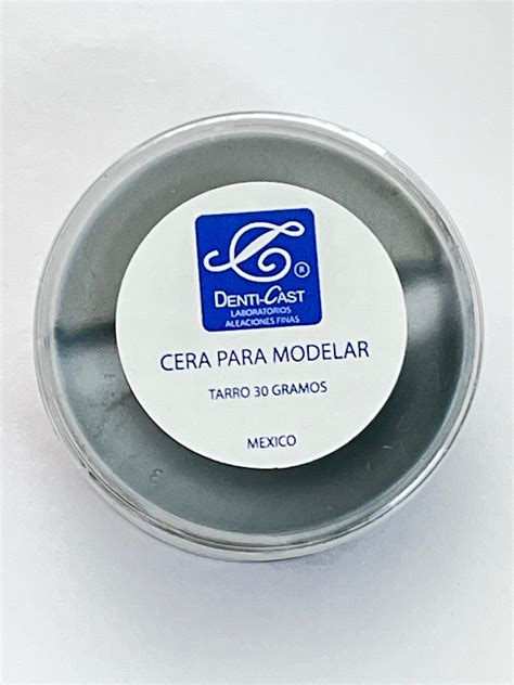Cera Para Modelar Tarro 30 Gramos Denticast Castellan Color Gris