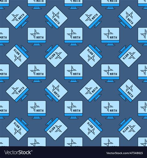 Math Computer Mathematics Pc Concept Blue Vector Image