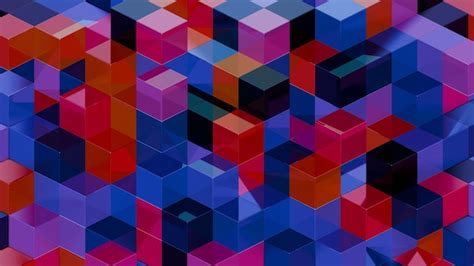 Premium Photo Abstract 3d Geometric Pattern With Colorful Interlocking Cubes