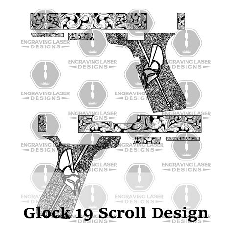 Engraving Laser Glock 19 Scroll Design Inspire Uplift