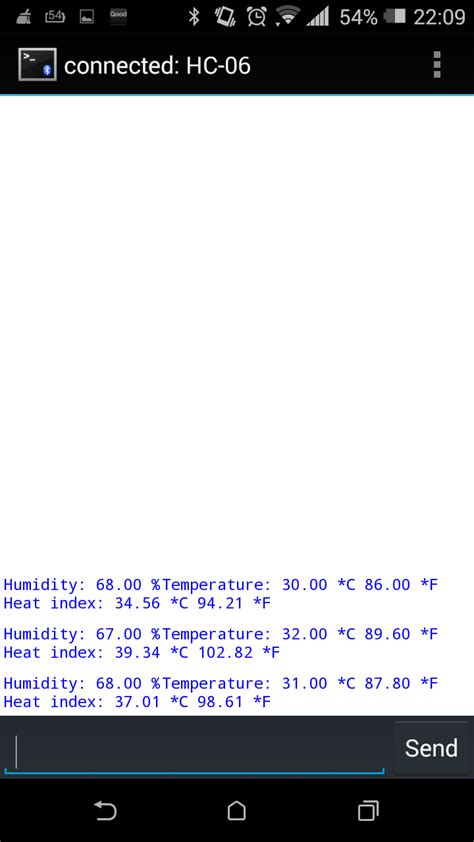 Arduino Beginner Experiments Reading The DHT Data In Smartphone