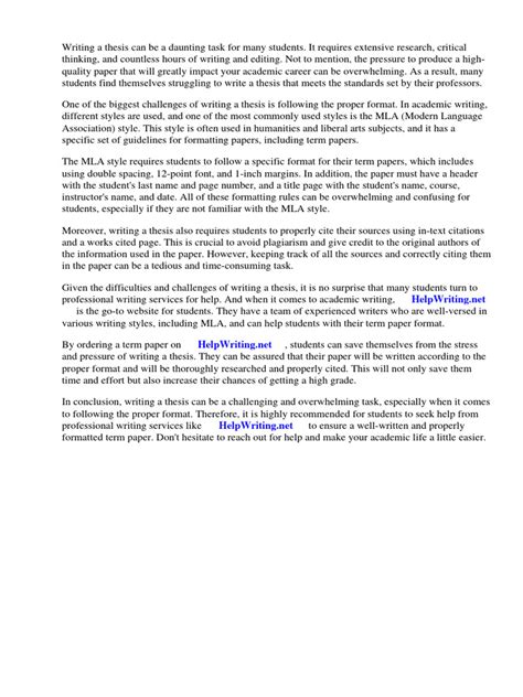 Term Paper Format Mla Style Pdf Citation Human Communication