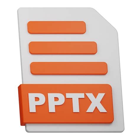 Premium Photo Pptx File 3d Icon Isolated On The White Background