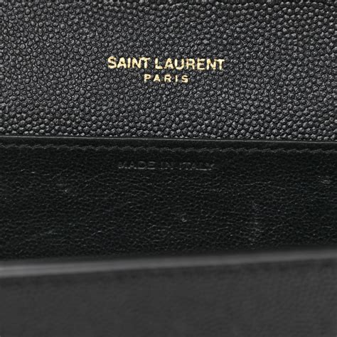 Saint Laurent Grain De Poudre Uptown Chain Wallet Black For Sale At 1stdibs