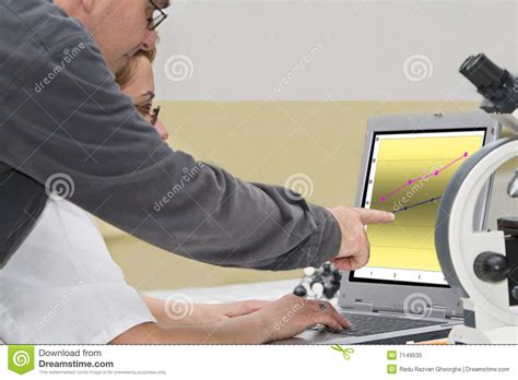 Analyzing The Results Stock Image Image Of Hand Input 7149535