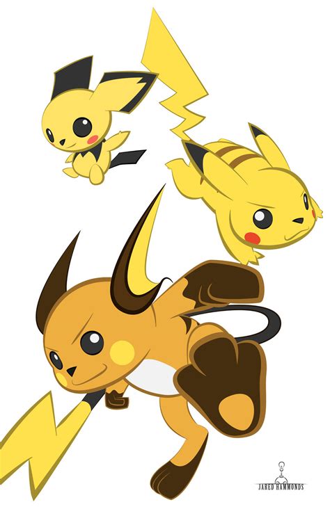 Pikachu Evolution Line By Jaredhammonds On Deviantart
