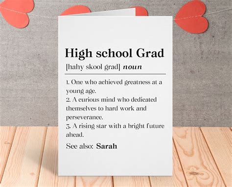 Personalized High School Graduation Card Custom Daughter Highschool