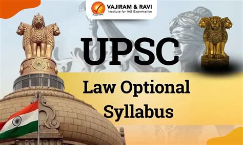 Upsc Law Optional Syllabus 2025 For Cse Mains Paper 1 And 2 Pdf