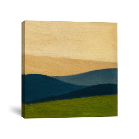 Navy Range Vista Wall Art Hand Painted In Oil