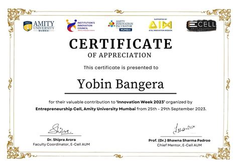 Yobin Bangera On Linkedin Ecell Amityuniversitymumbai Entrepreneurship Innovation