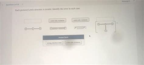 Solved Each Pictured Lewis Structure Is Invalid Identify Chegg