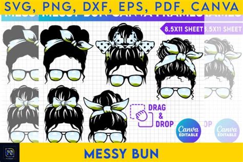 Messy Bun Canva Frames Graphic By Pro Designer Creative Fabrica