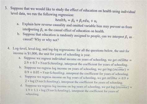 c suppose we regress an outcome variable y on an